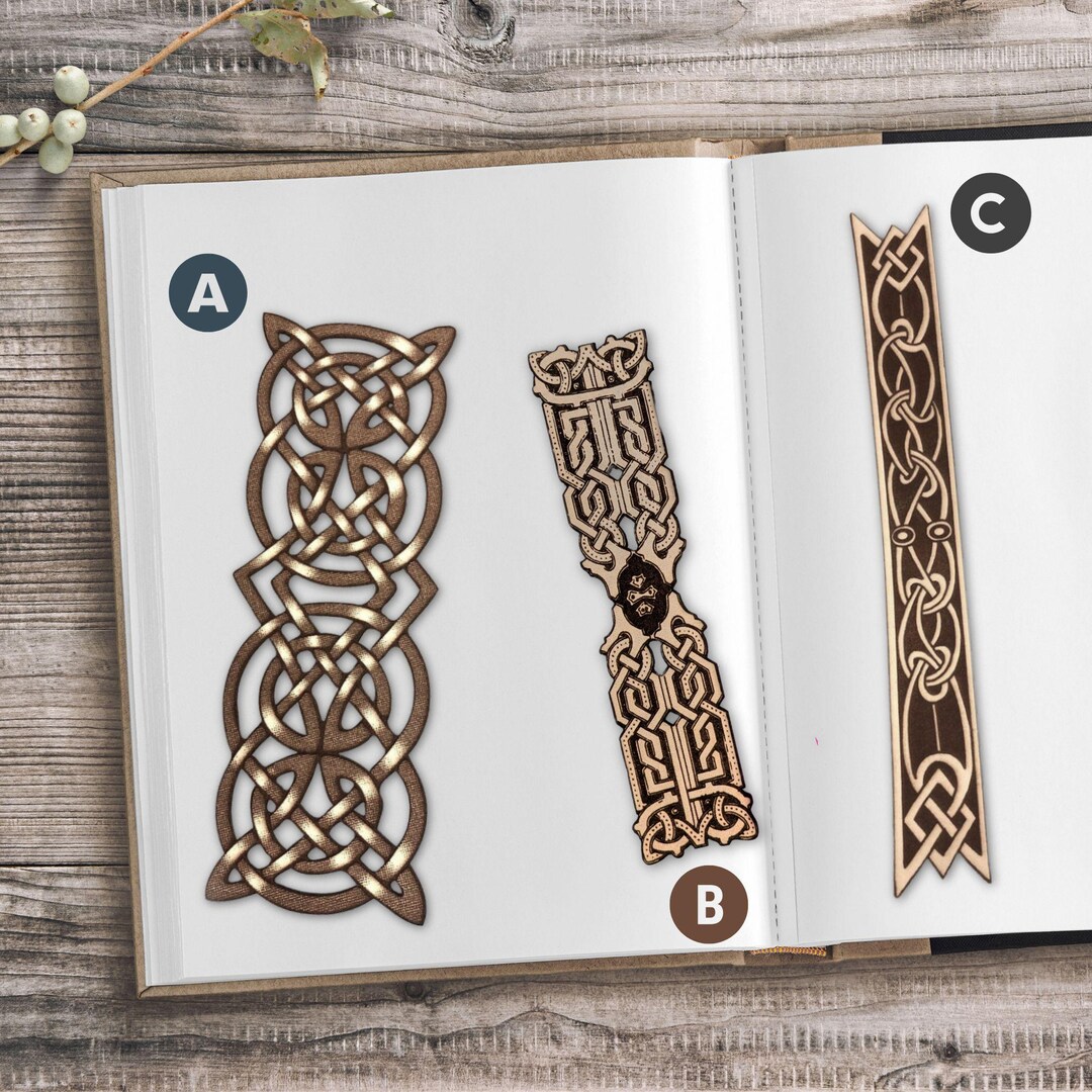 Leather Celtic Knot Bookmarks - Pick One or Both, These Bookmarks Are ...