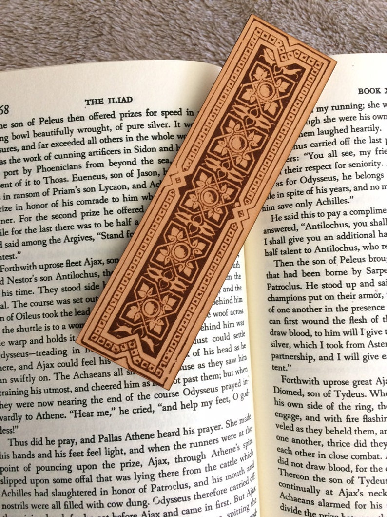 Historical Geometric Design Leather Bookmarks. Classical - Etsy