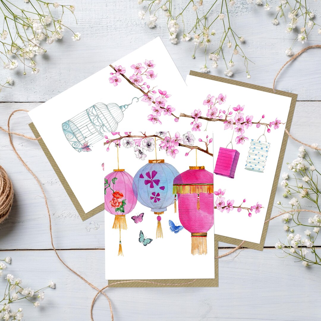 Notelet Set / Floral Notelet / Set of Cards / Card Packs / Note Cards ...
