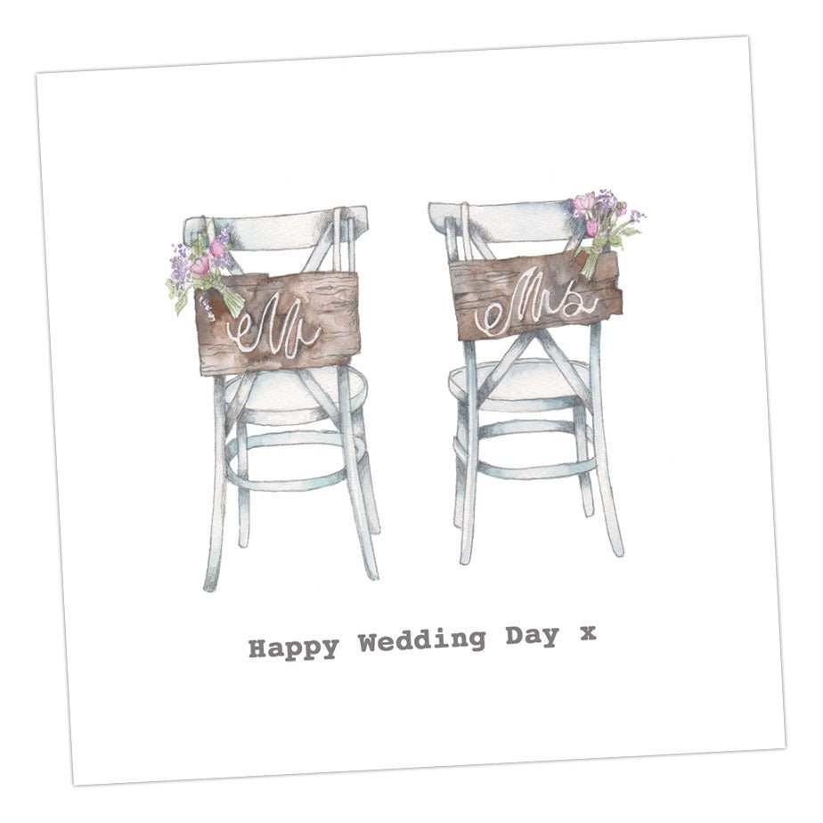 Wedding Chairs Card - Etsy UK