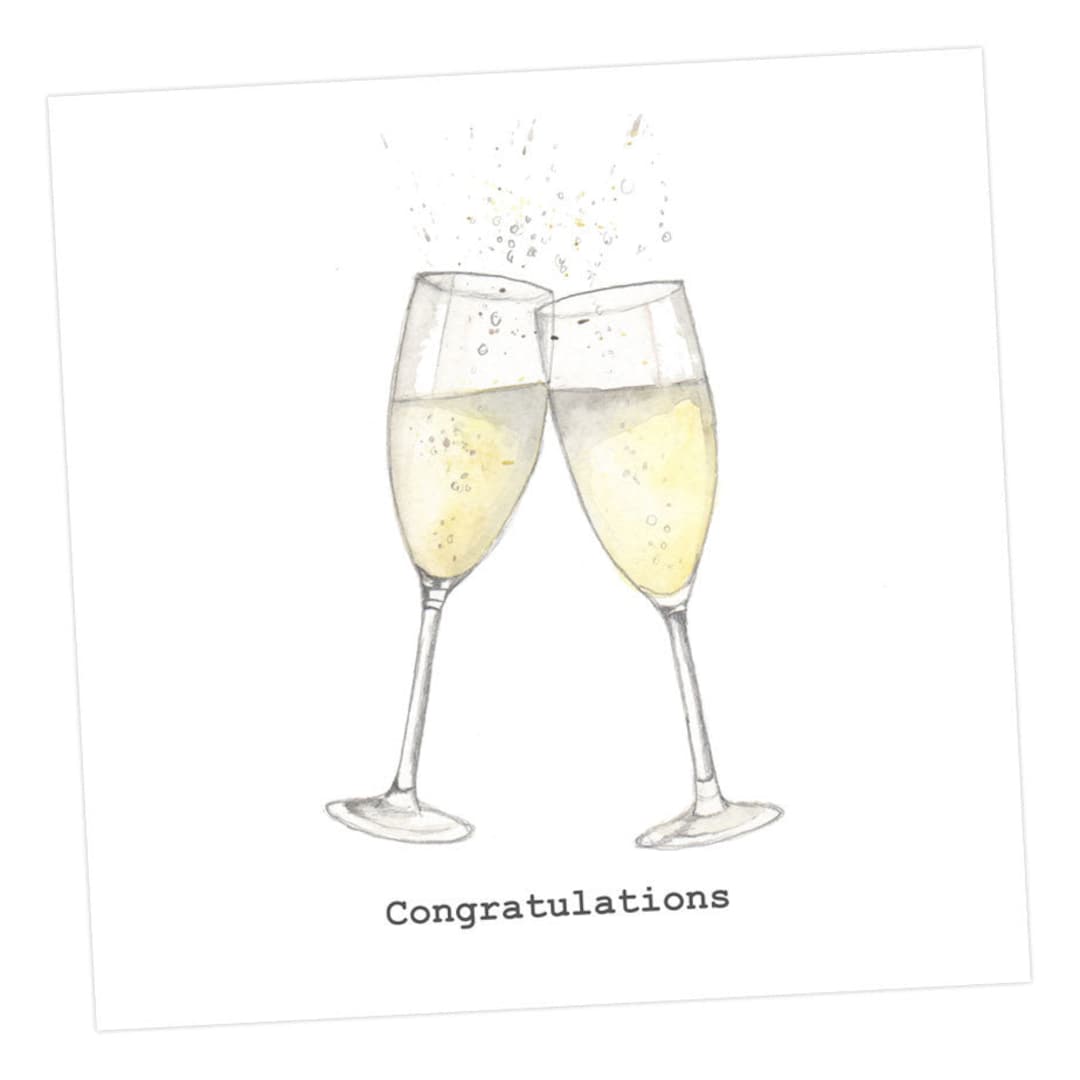 Congratulations Flutes Card - Etsy UK