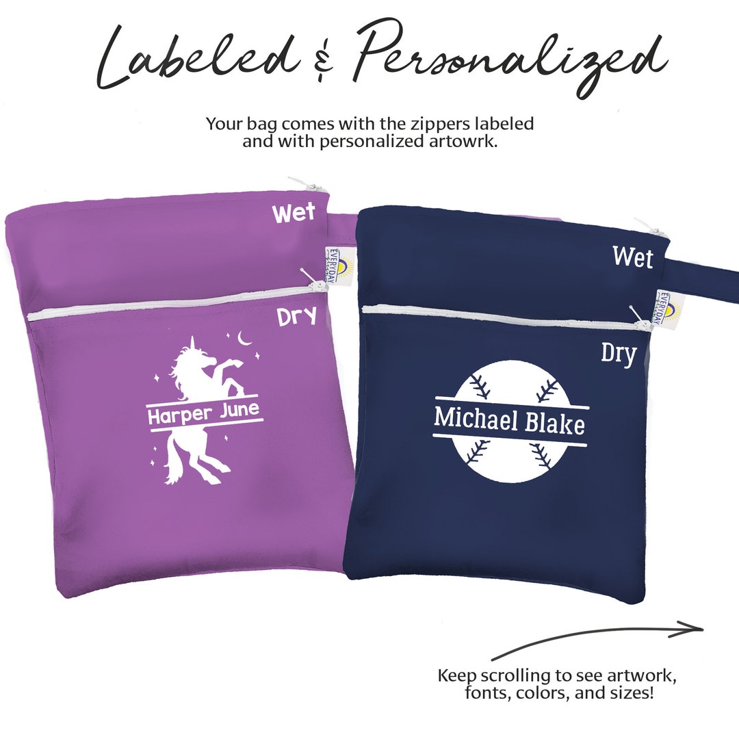 Personalized Wet Bag With Labeled Pockets - Etsy
