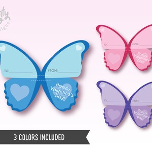 Printable Butterfly Lollipop Holder, Butterfly Valentine for Kids ...