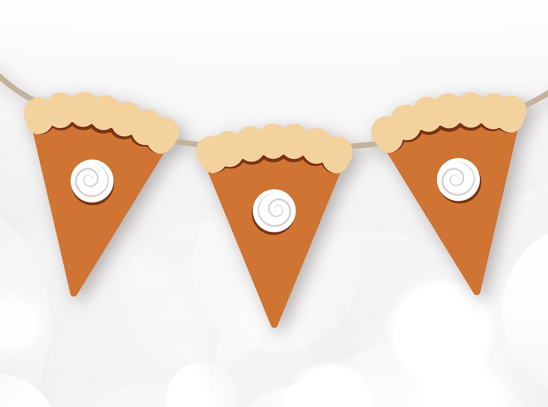 Printable Pumpkin Pie Banner, Thanksgiving Fall Mantle Decor, Printable ...