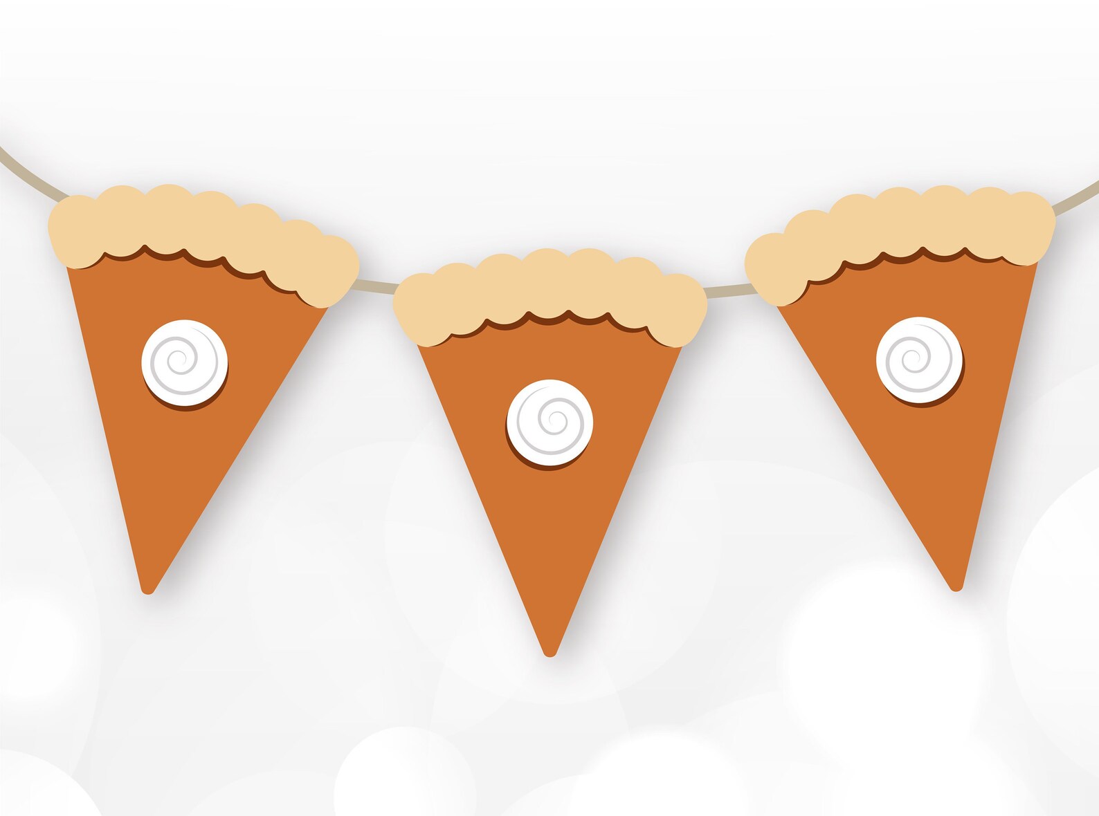 Printable Pumpkin Pie Banner Thanksgiving Fall Mantle Decor - Etsy