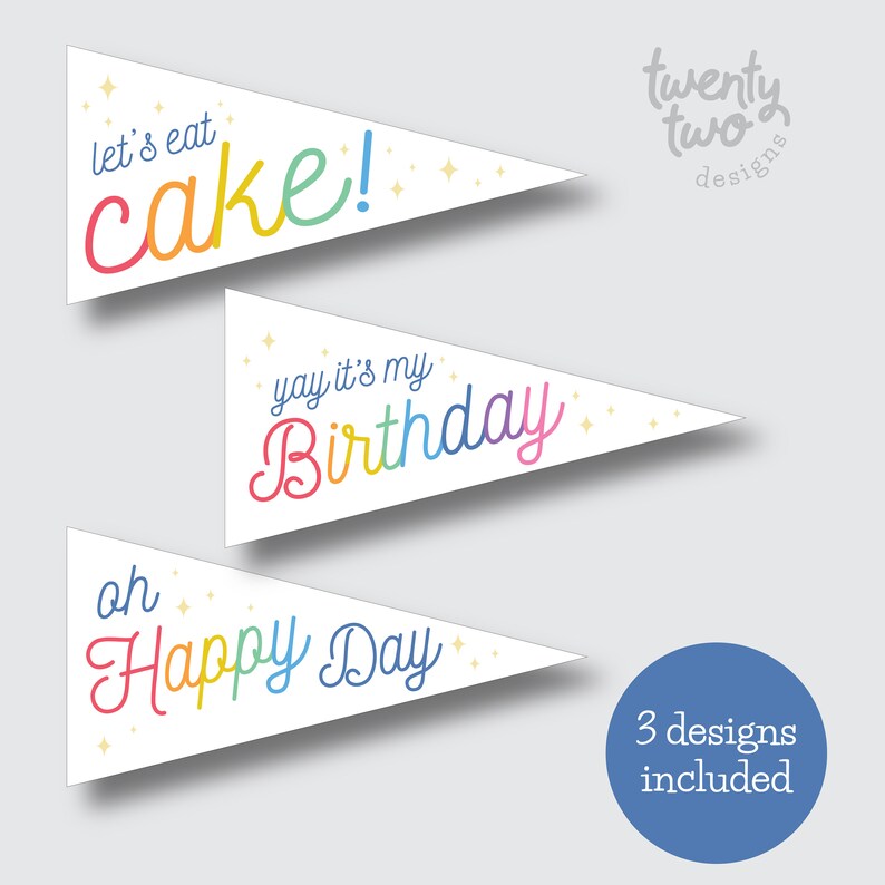 Birthday Printable Pennant Flags, Birthday Decoration, Photo Prop - Etsy UK