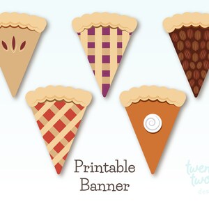 Printable Pie Banner, Thanksgiving DIY Garland - Etsy