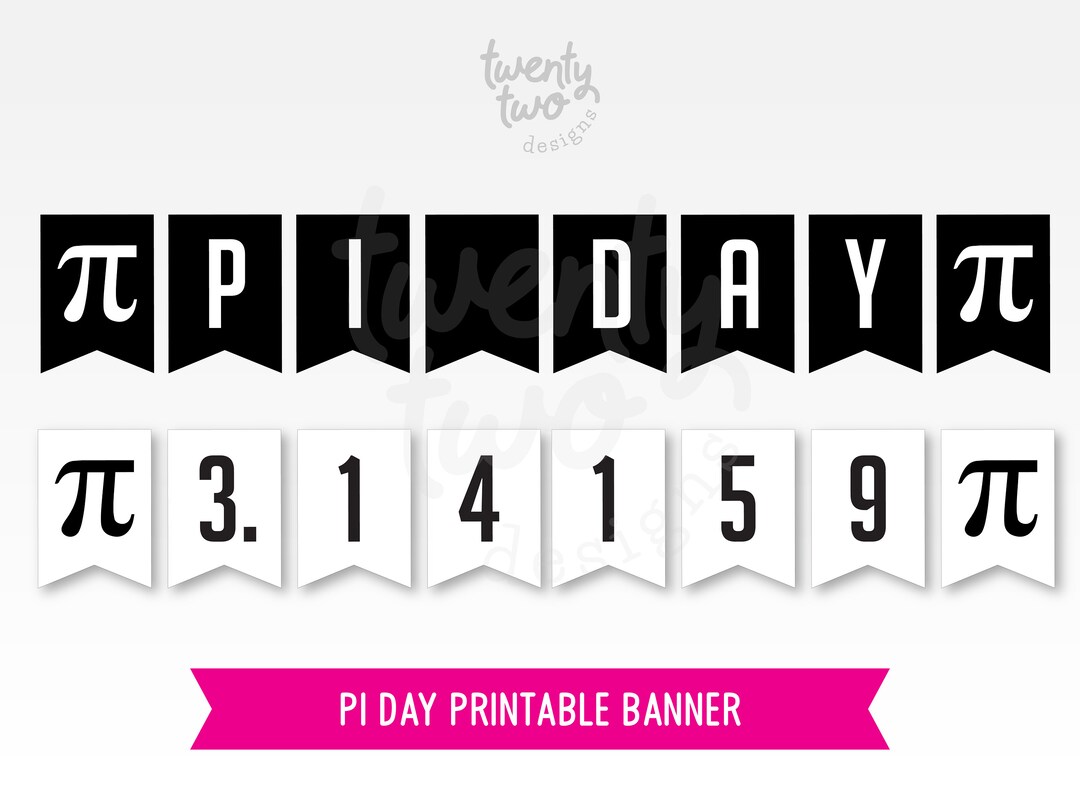 Pi Day Printable Banner, Math Classroom Decoration - Etsy