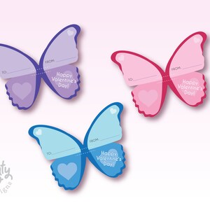 Printable Butterfly Lollipop Holder, Butterfly Valentine for Kids ...
