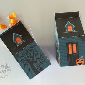 Printable Haunted House Box Pattern Printable Halloween Craft - Etsy