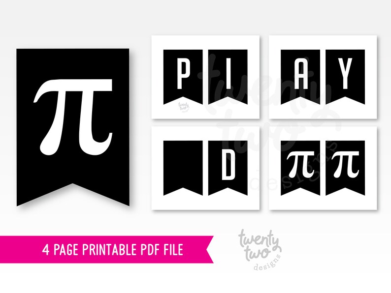 Pi Day Printable Banner, Math Classroom Decoration - Etsy