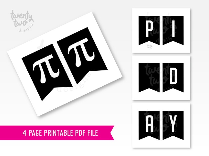 Pi Day Printable Banner, Math Classroom Decoration - Etsy
