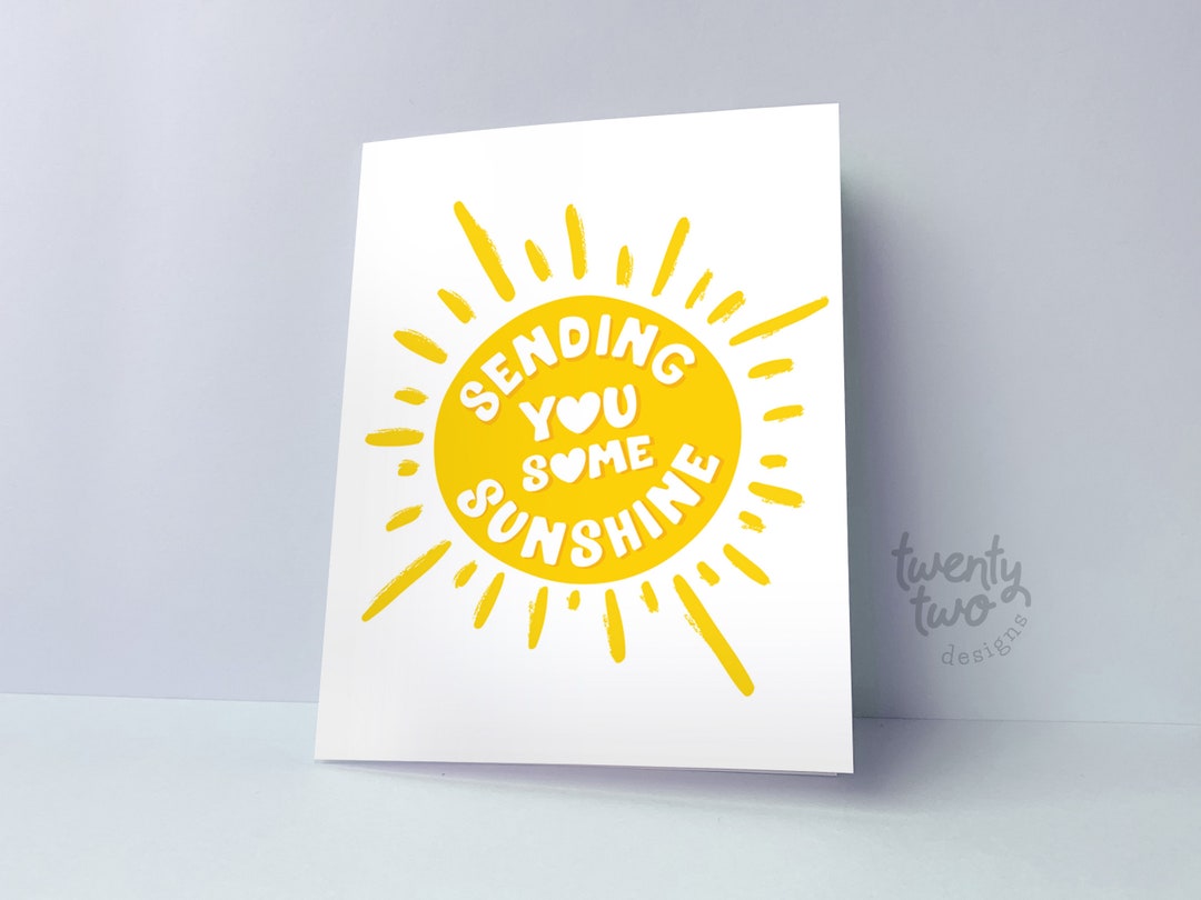 Sending You Some Sunshine Printable Card Thinking of You - Etsy