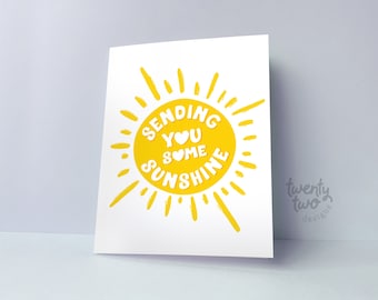 Sending You Sunshine Card - Etsy