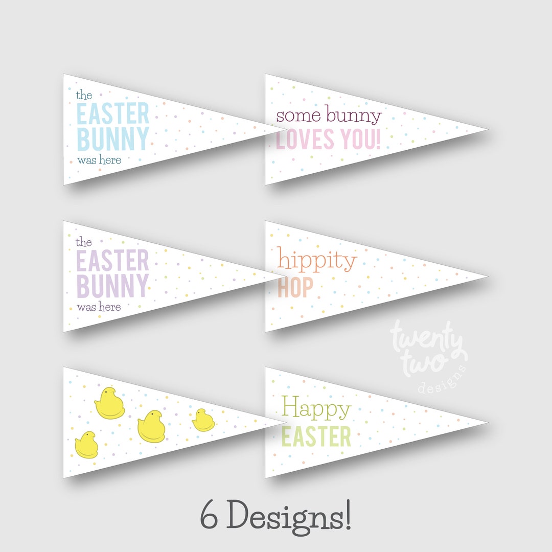 Printable Easter Pennants, Easter Party Printable, Celebration Flags ...