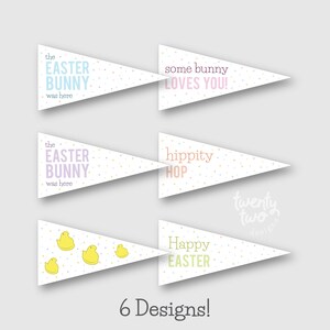 Printable Easter Pennants, Easter Party Printable, Celebration Flags ...