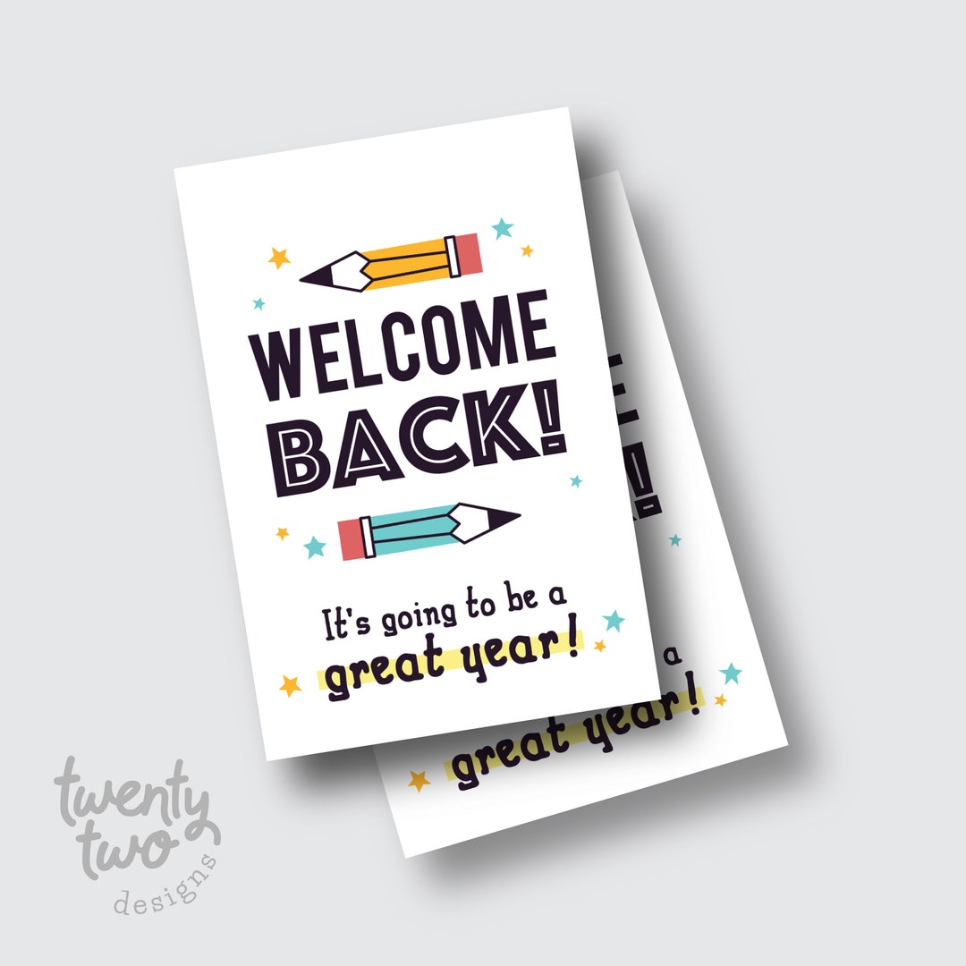 Welcome Back Printable Back to School Favor Tags, School PTO Gift Tag ...