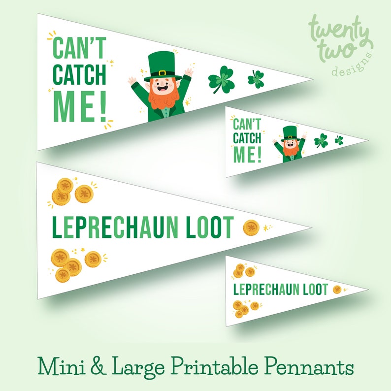 Leprechaun Trap Printable Props Leprechaun Printable Flags | Etsy