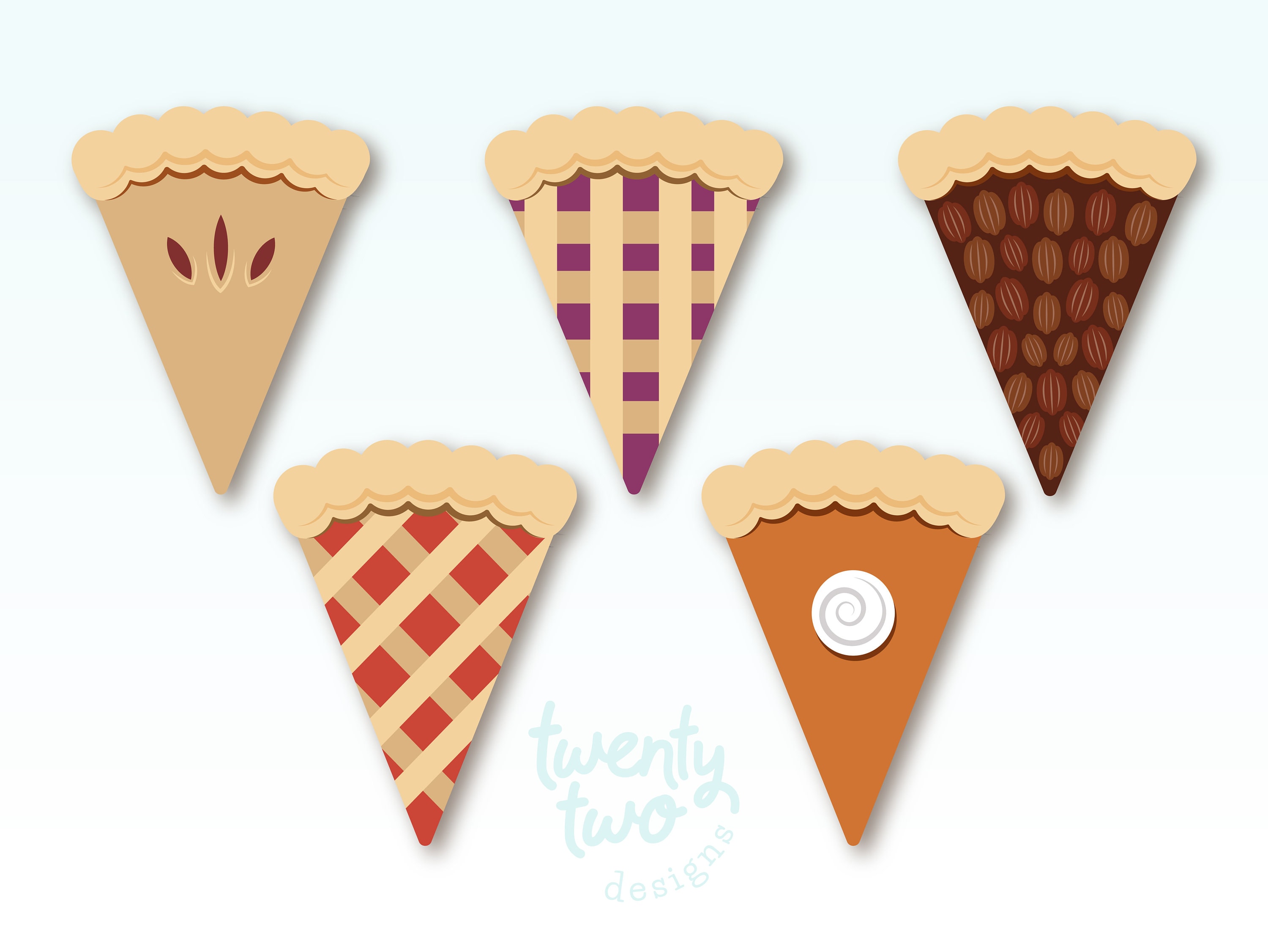 Printable Pie Banner Thanksgiving DIY Garland - Etsy