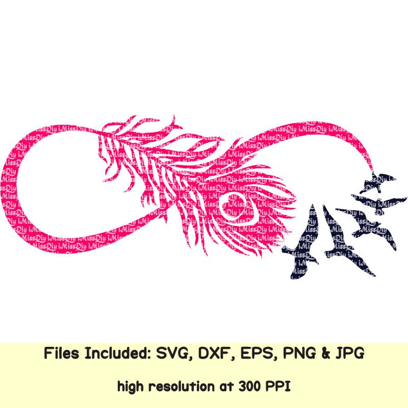 Peacock Feather Svg Infinity Symbol Svg Boho Hunting Bird - Etsy