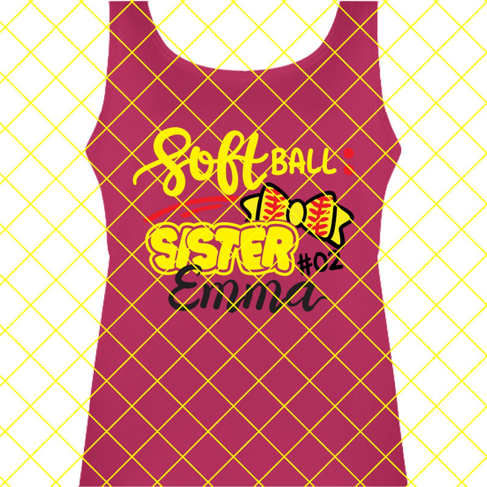 Softball Svg Softball Sister Svg Files For Cricut Bundle Etsy Singapore