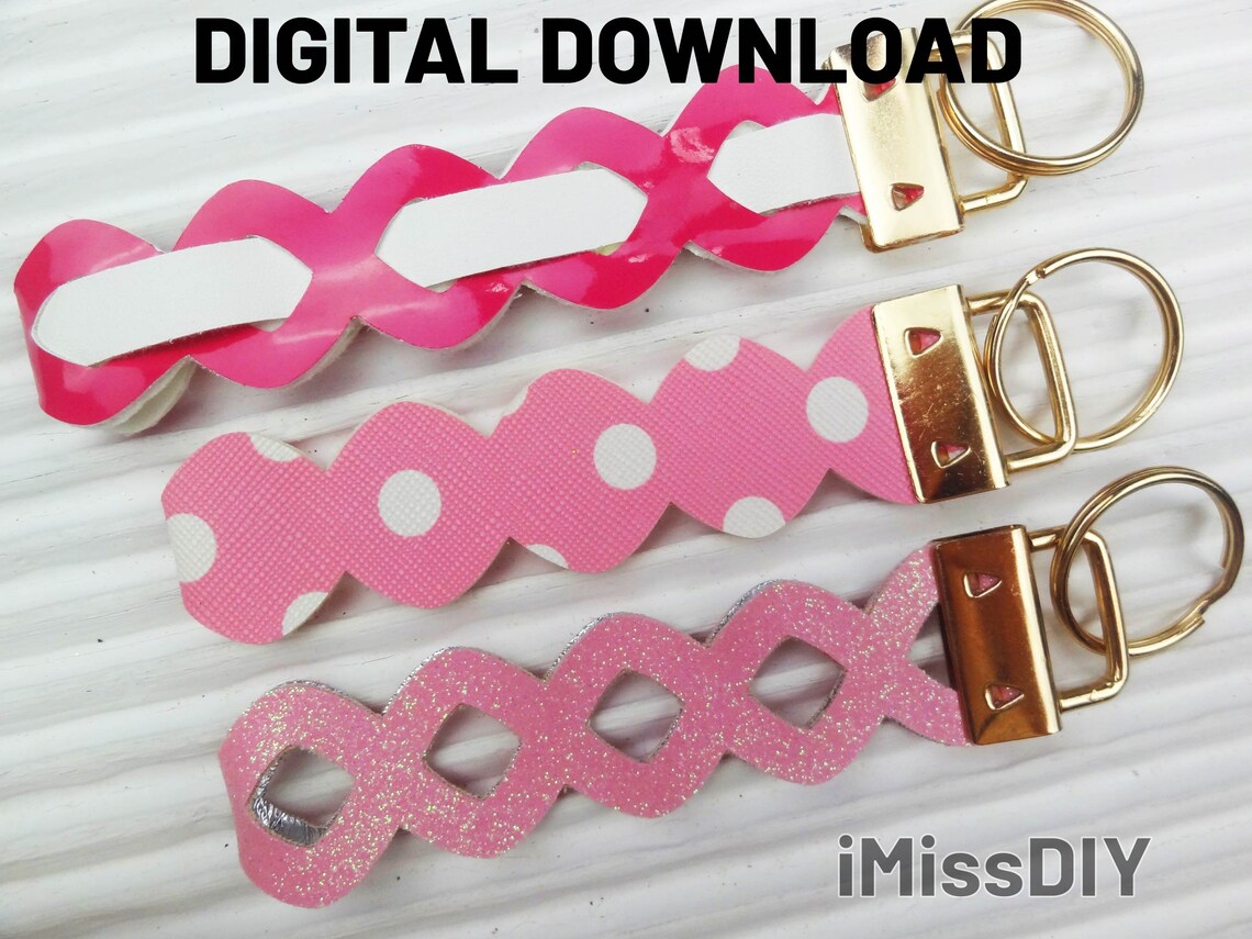 Key Fob Svg Bundle Keychain Wrist Fob Template Keyfob - Etsy