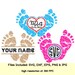 Newborn Baby Feet Svg Foot Footprints Svg Monogram Svg Boy Girl Dad ...