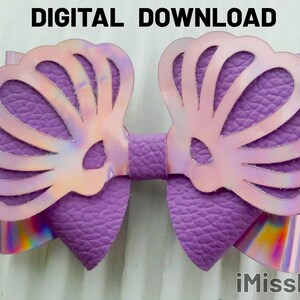 Seashell Bow Template SVG, Sea Shells Svg Hair Bow Bundle Svg, Ocean ...