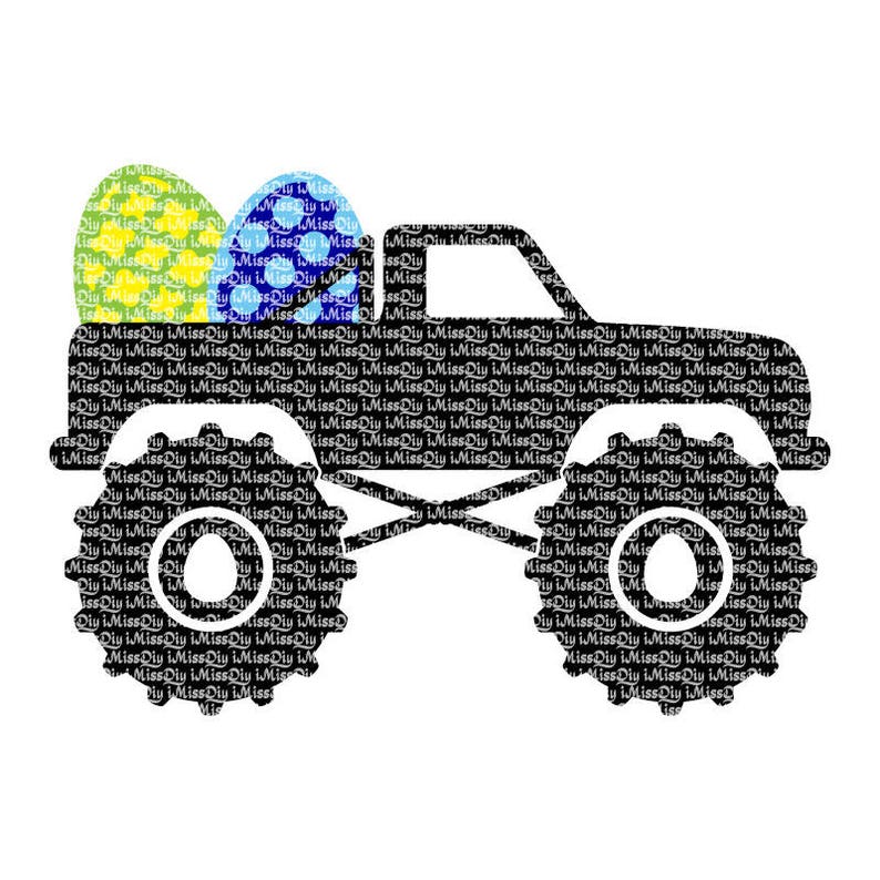 Easter Egg Svg Truck Svg Monster Truck Svg Boy Kids Easter - Etsy