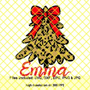 Christmas tree svg Girls christmas svg bow svg files for | Etsy