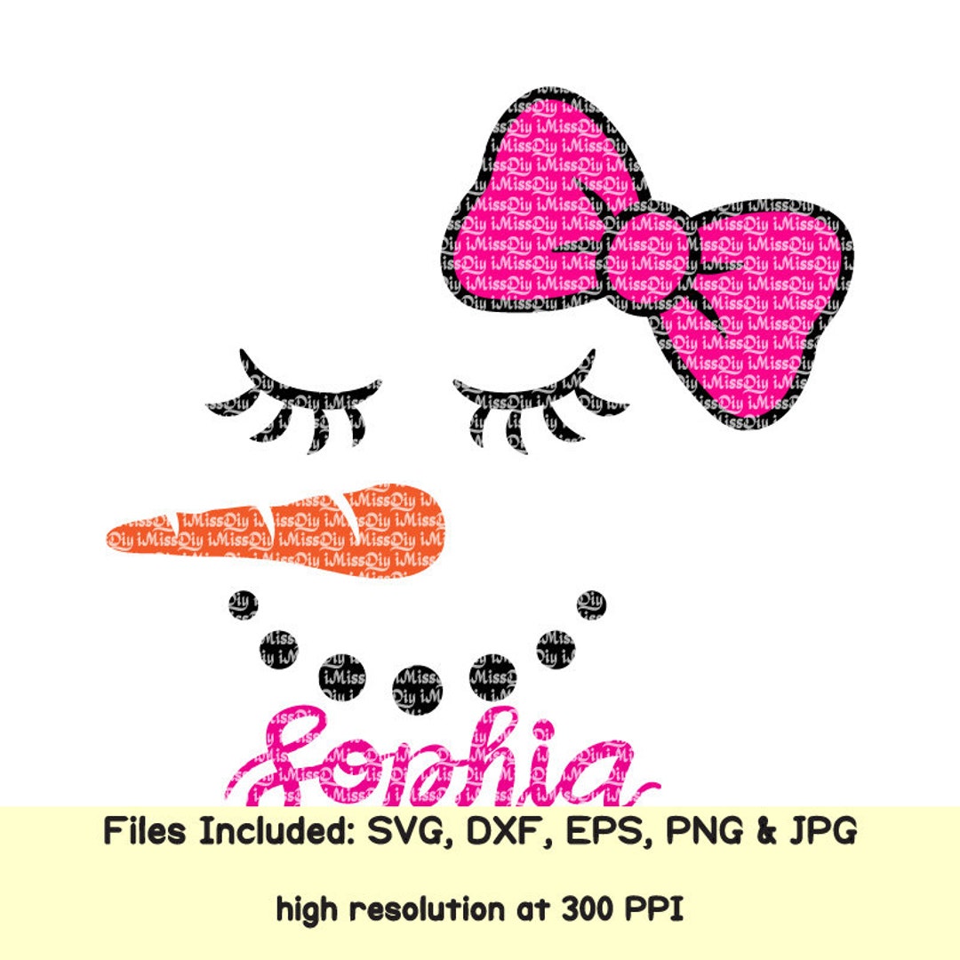 Snowman Face Svg Christmas Svg Snow Girl Frosty Clipart Svg Files for ...