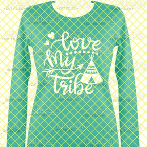 Indian Svg Love My Tribe Svg, Family Tribal Arrow Svg Boho Bohemian ...