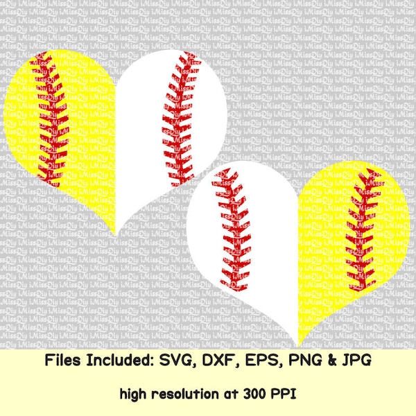 Half Baseball Half Softball Svg - Etsy