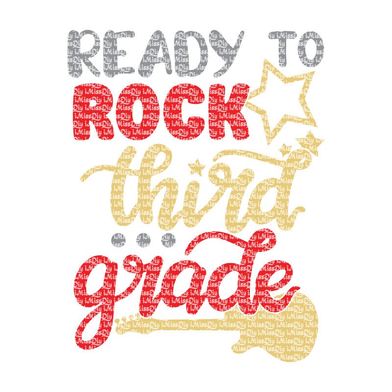 School svg Ready to rock 3rd grade svg third grade svg back | Etsy