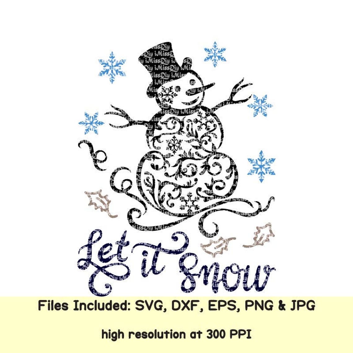 Let It Snow Svg Snowman Svg Christmas Svg Sayings Snowflake - Etsy