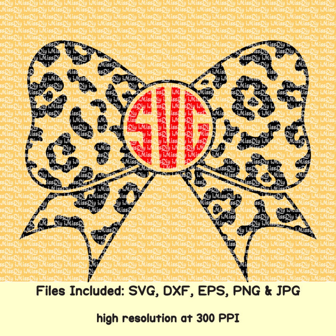 Cheetah Leopard Print Cheer Bows Monogram Frame Svg Mama Mom - Etsy