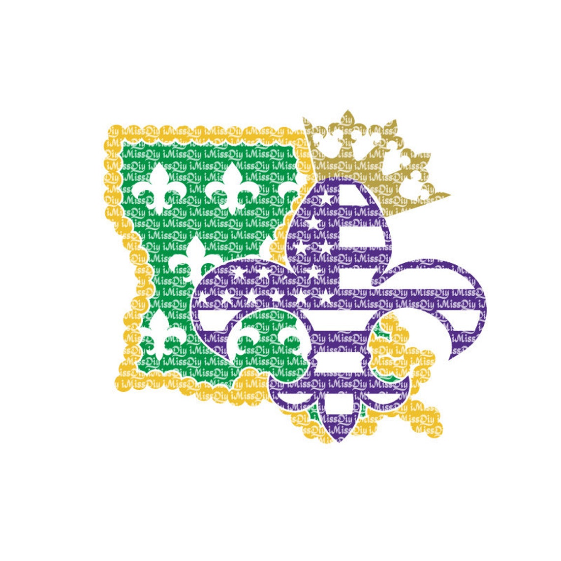 Mardi Gras Svg Louisiana Svg Crown Svg Fleur De Lis Svg Beads - Etsy