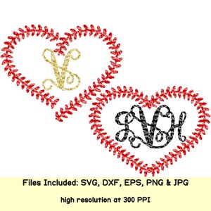 Softball Baseball Svg Valentine Heart Love Laces Stitches Mom Svg ...