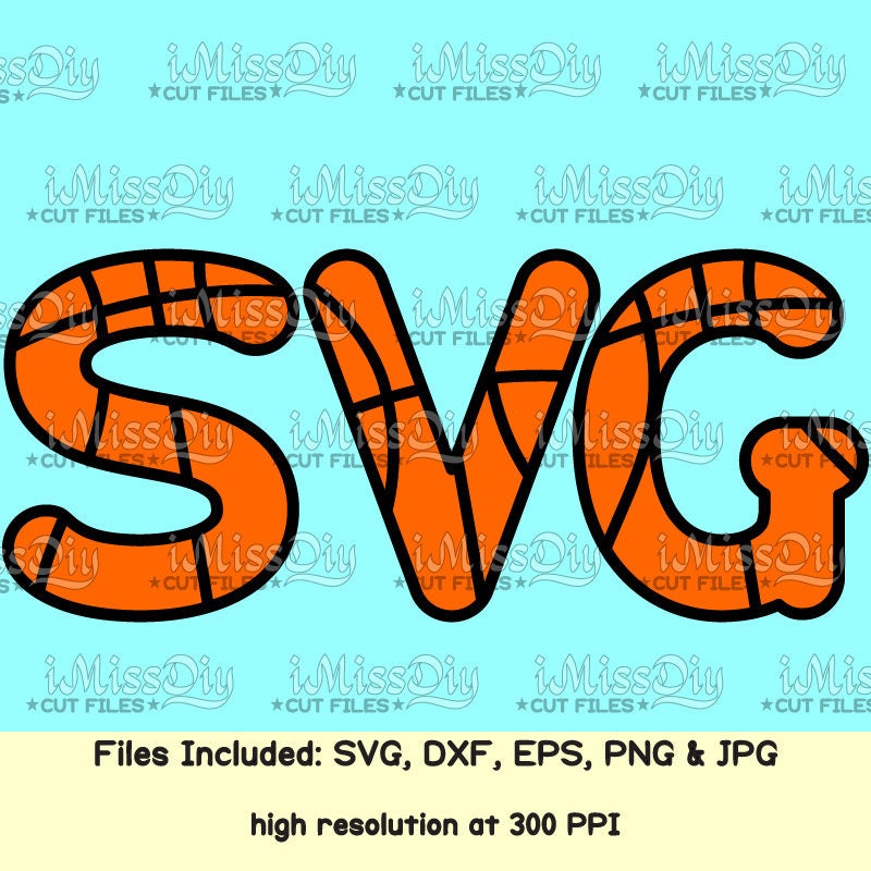 Sports Basketball monogram font Alphabet Letters svg files for | Etsy