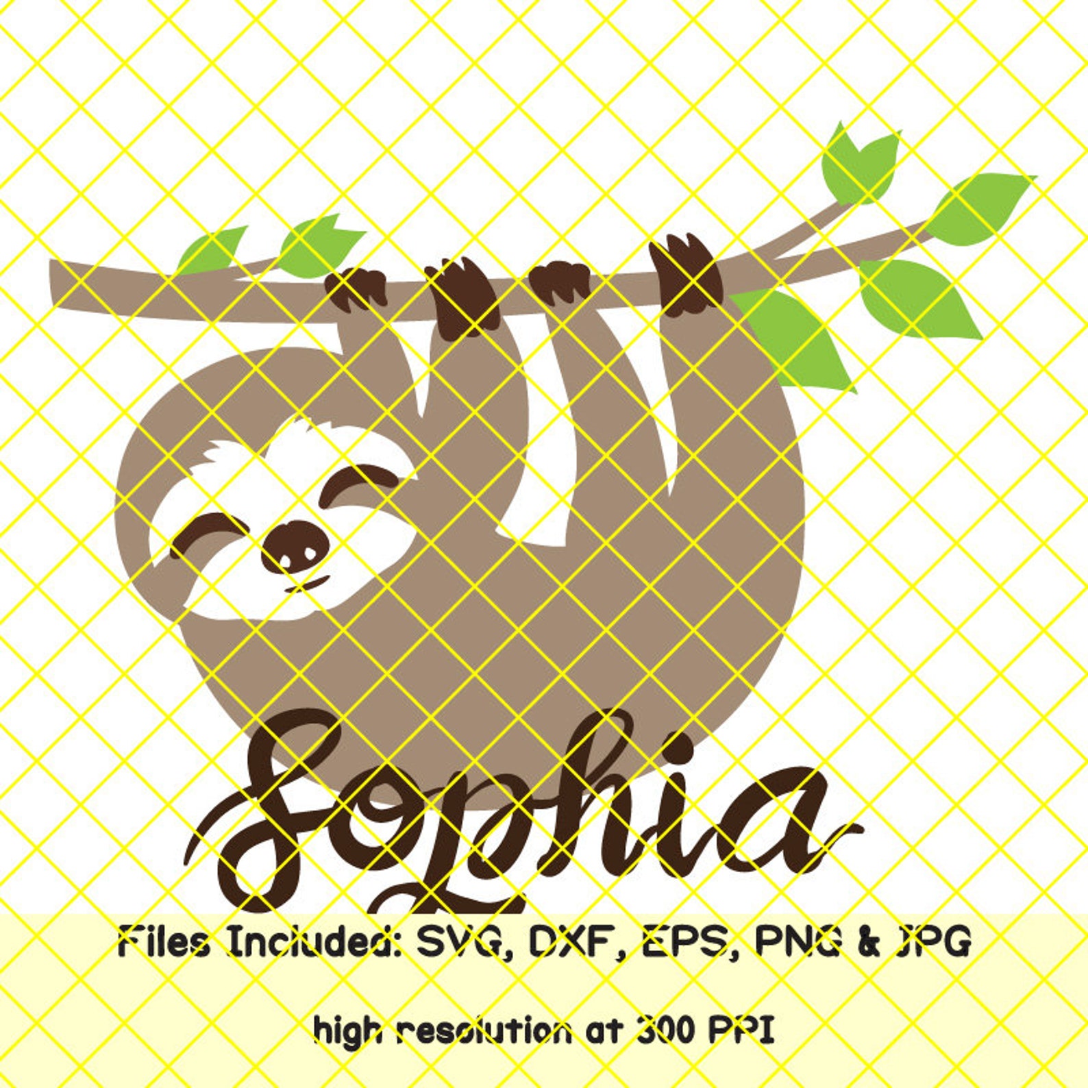 Sloth Svg Files for Cricut Girl Print Png Dxf CUT FILE Sloth - Etsy