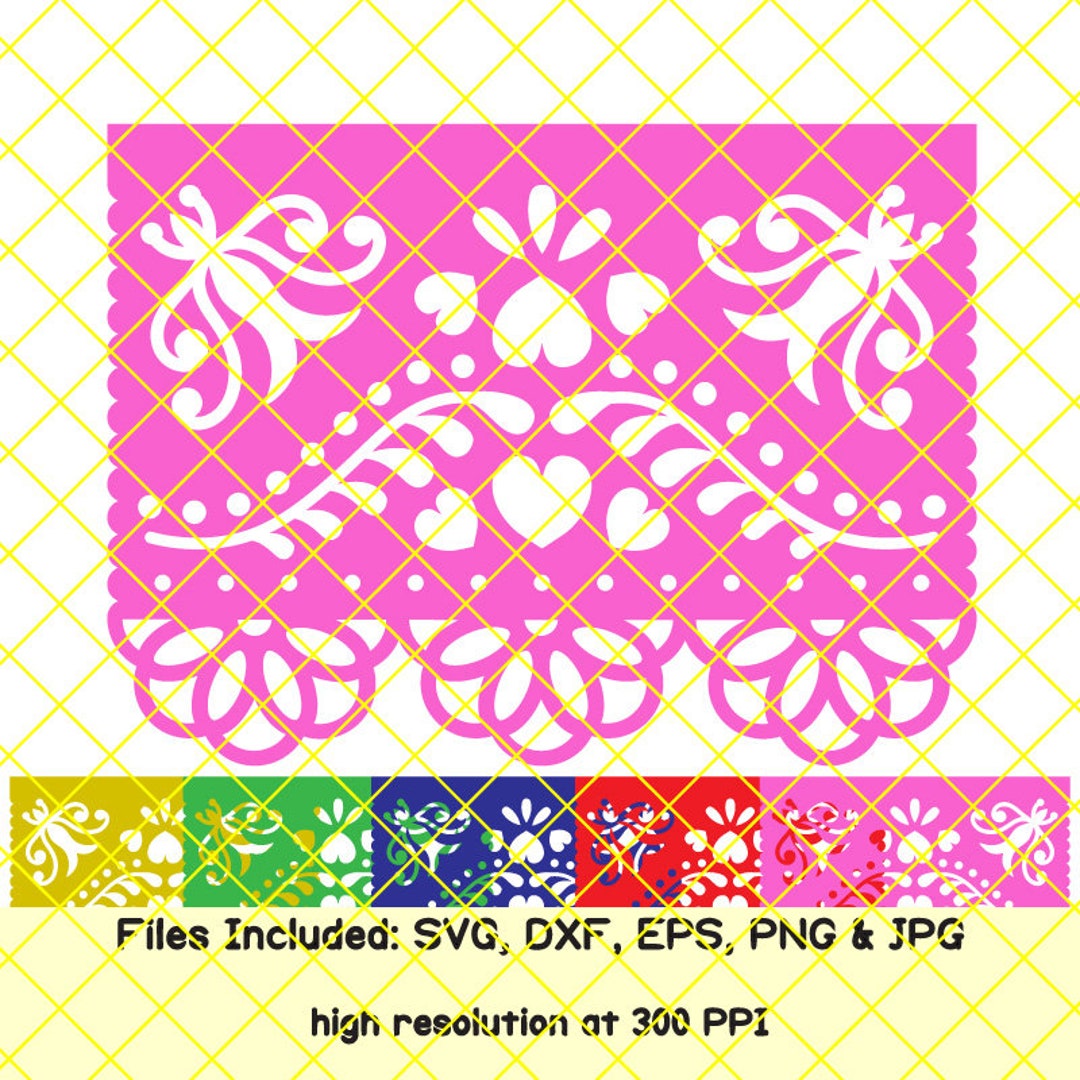 Mexican Party Bunting Banner Svg Papel Picado Svg Clipart PNG Cinco De ...