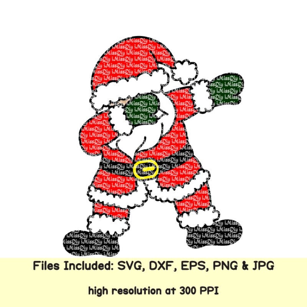 Svg Christmas Svg Dabbing Santa Svg Dab Santa Claus Svg Hat Sack Face ...
