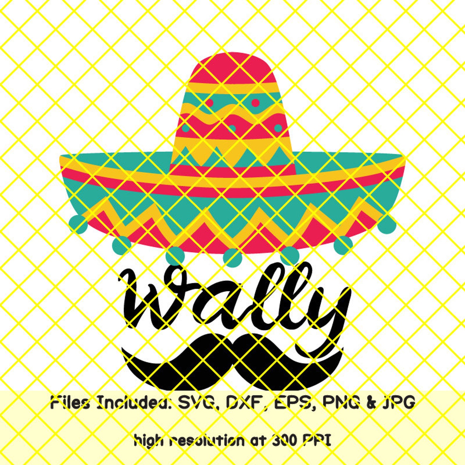 Sombrero Svg Mexican Party Hat Svg Mustache Svg Cinco De Mayo Etsy