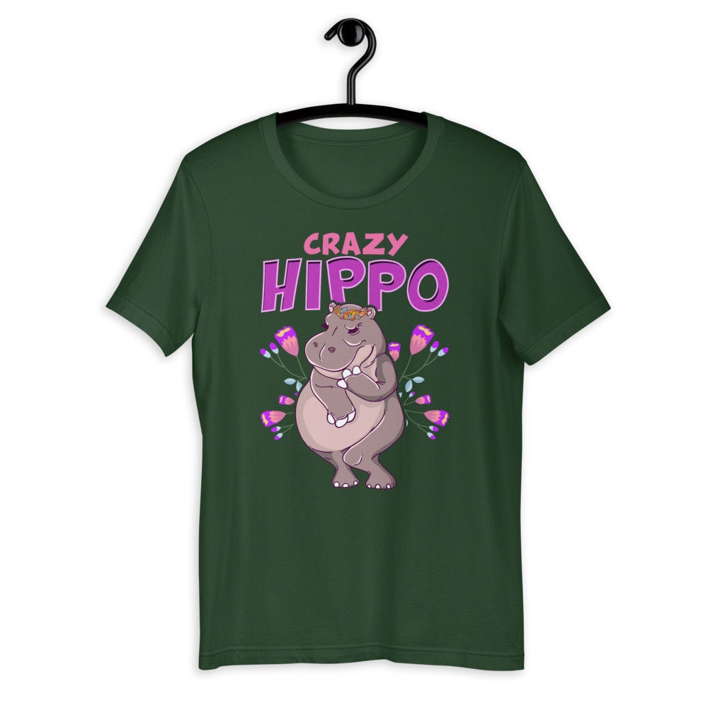 Crazy Hippo T-shirt Cute Hippopotamus Shirt Hippo Graphic - Etsy