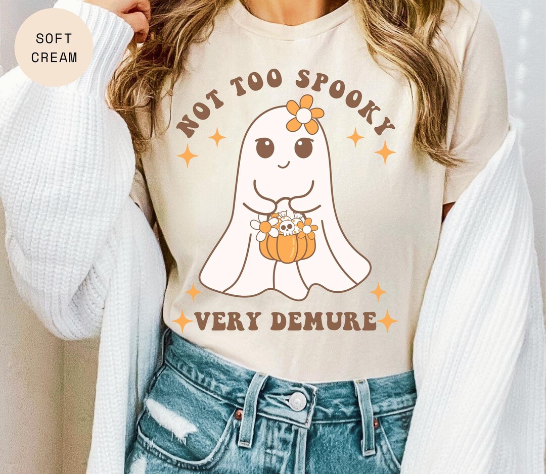 Very Demure, Very Mindful Cute Ghost Halloween Shirt Demure Women Shirt ...