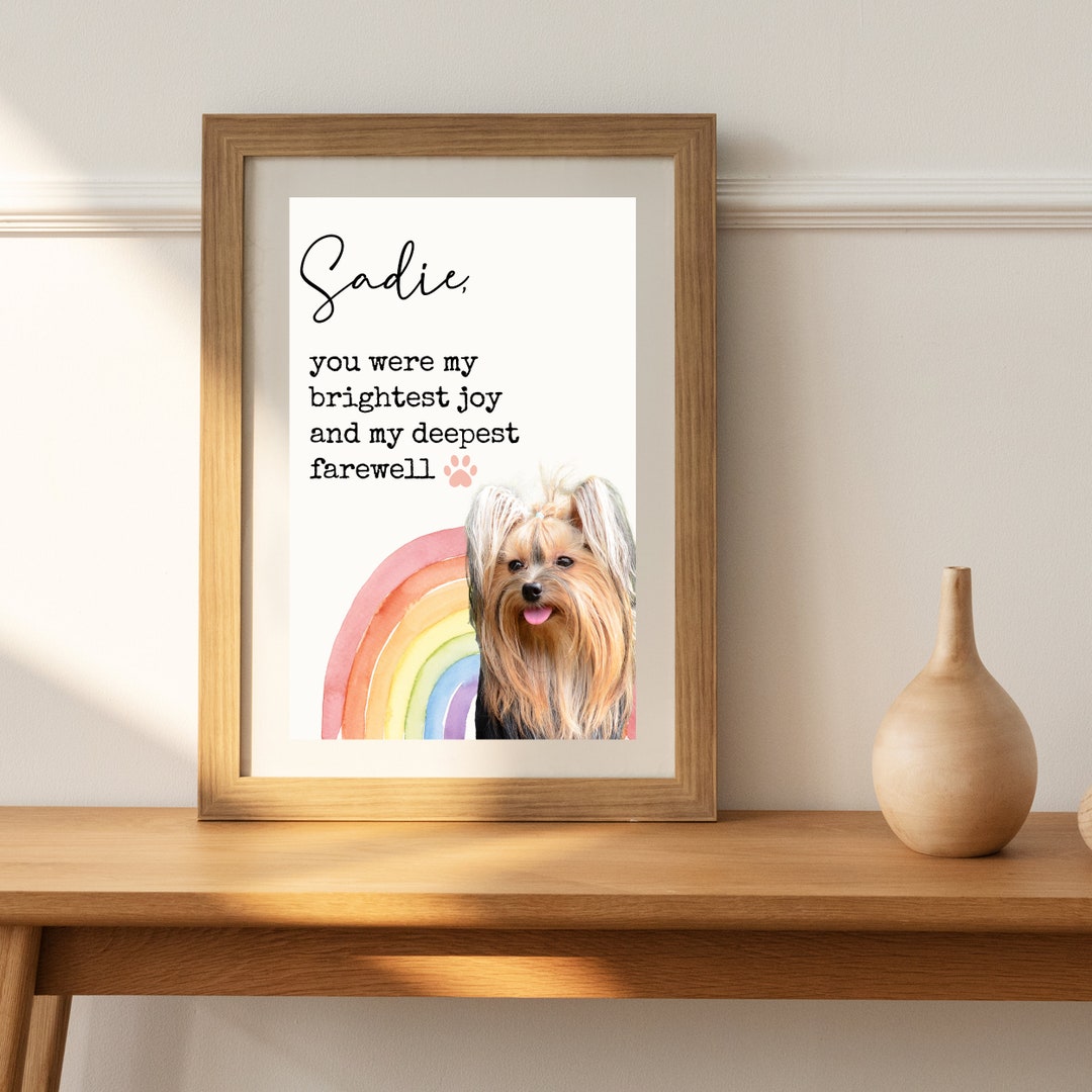 Personalized Rainbow Bridge Loss of Dog Gift Pet Sympathy Gift Dog ...