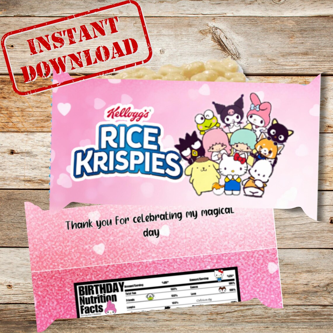 Pink Kitty Inspired Party Pack, Kawaii Inspired Chip Bag, Party Favors ...