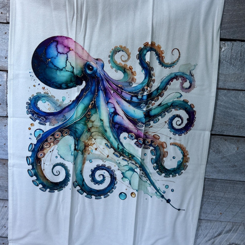 Octopus Flour Sack Towel - Etsy
