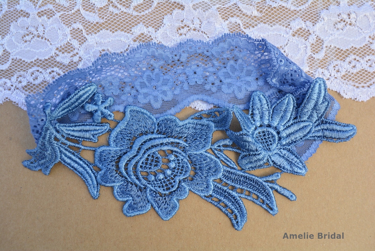Blue Lace Garter Wedding Gift Blue for Brides Garter Set for Wedding ...