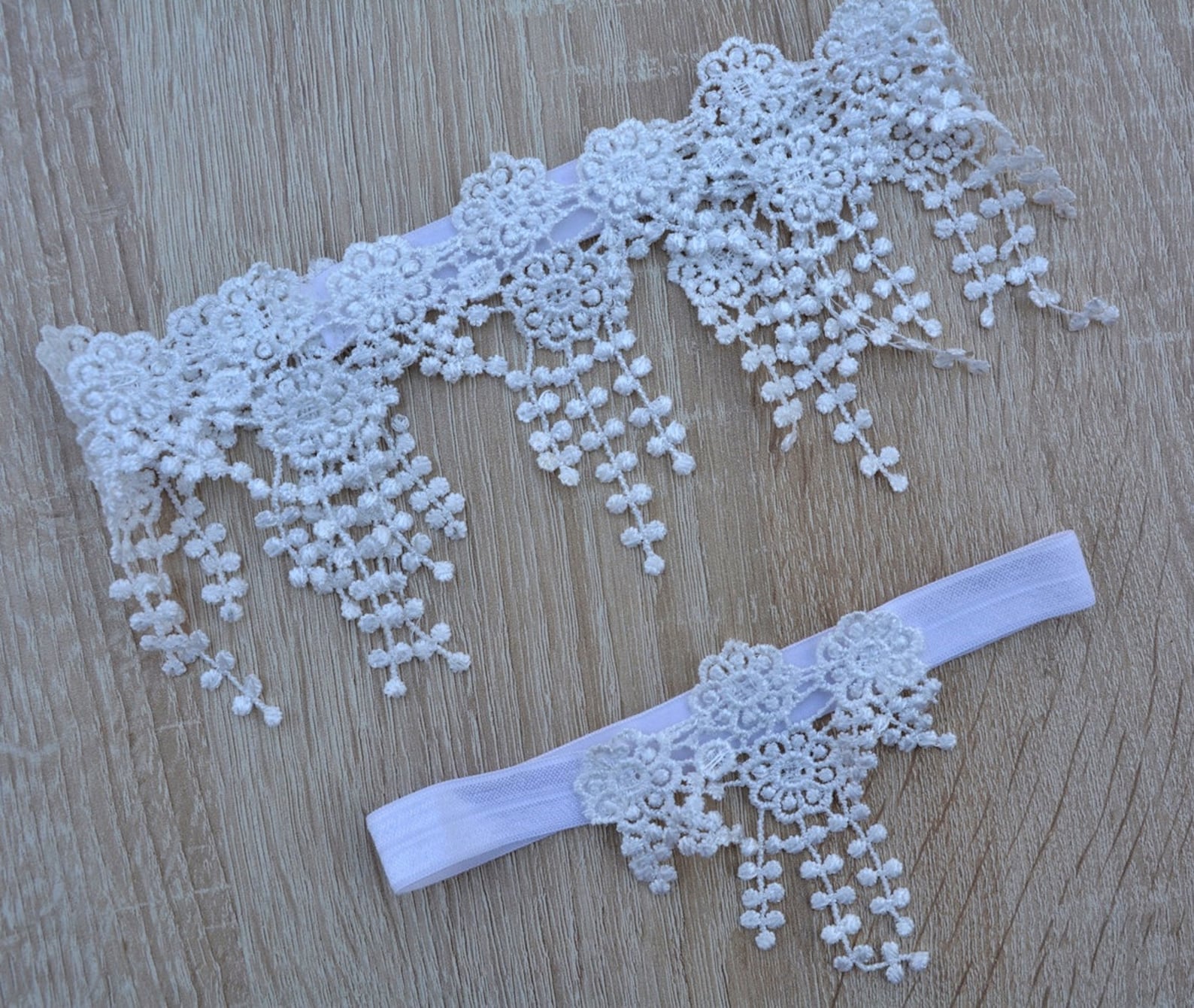 White Garter Set Bridal Garter White, Unique Wedding Garter Set Belt ...